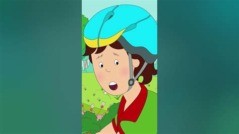 Caillou Falls Off His Bike Youtube