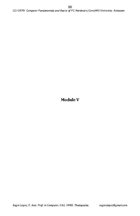 Module 5 Computer Fundamental Cs1crt01 Computer Fundamentals And
