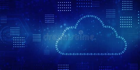 2d Illustration Of Cloud Computing Digital Cloud Computing Concept Background Stock