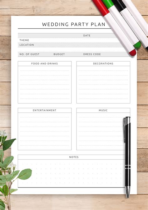 Wedding Event Planner Template