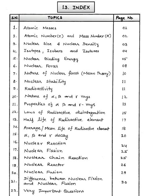 13 Nuclei Notes English Pdf
