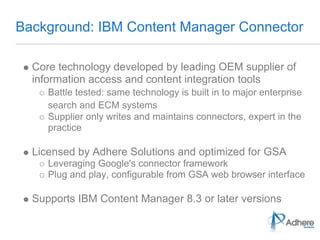 Ibm Content Manager Connector Overview0001 1 PDF