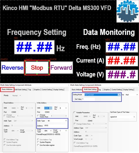 Hmi Kinco Modbus Rtu Delta Ms300 Tutorial