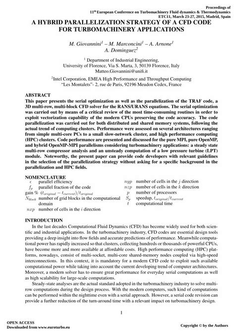 Pdf A Hybrid Parallelization Strategy Of A Cfd Code Source Code Is Written In Standard