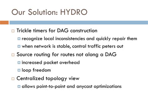 Ppt Hydro A Hybrid Routing Protocol For Low Power And Lossy Networks Powerpoint Presentation