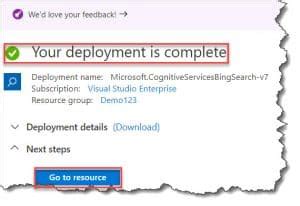 Bing Search API JavaScript Example Azure Lessons
