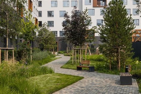 Благоустройство двора Commercial Landscape Design Landscape Architecture Design Landscape Design