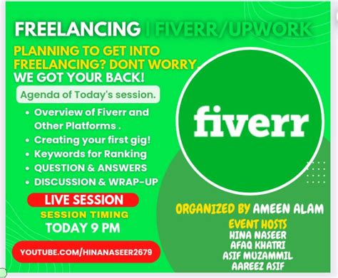 Hina Naseer Ahmed On Linkedin Opportunity Training Fiverr Freelancing
