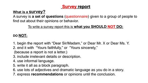 SOLUTION How To Write A Survey Report Studypool