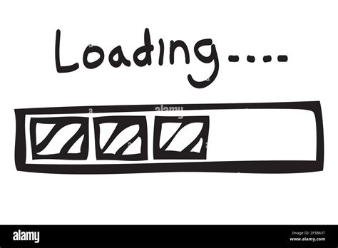 Simple Hand Draw Sketch Loading Or Progress Bar Stock Vector Image Art Alamy