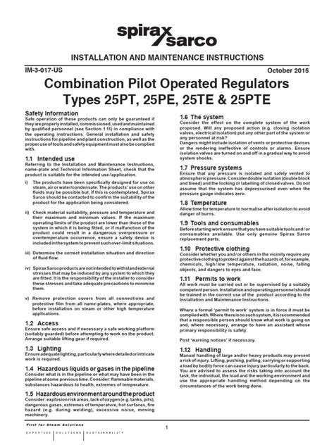 25pt 25pe 25te 25 Pte Im 3 017 Us Pdf Valve Pipe Fluid Conveyance