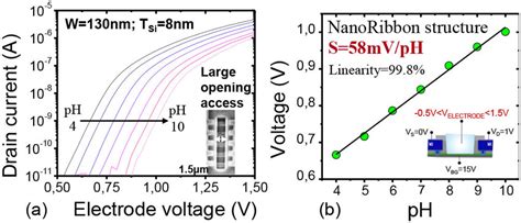 A PH Sensitivity Of A Si NR Array Based PH Sensor B Electrode Download Scientific Diagram