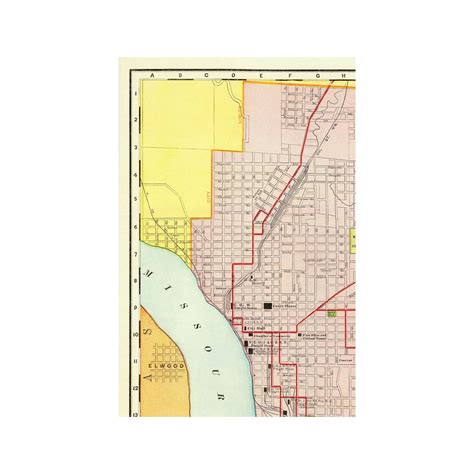 Historic City Map St Joseph Missouri Rand Mcnally 1892 Vintage W