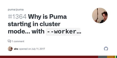 why is puma starting in cluster mode with ` workers 1` · issue