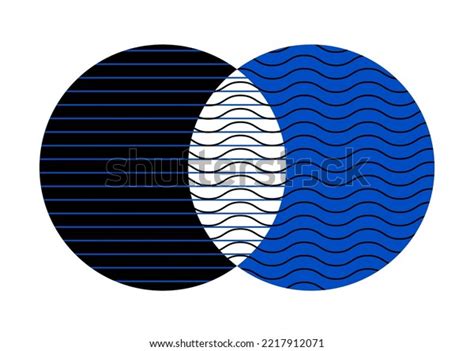 Venn Diagram Merge Circles Wavy Lines Stock Vector Royalty Free 2217912071 Shutterstock