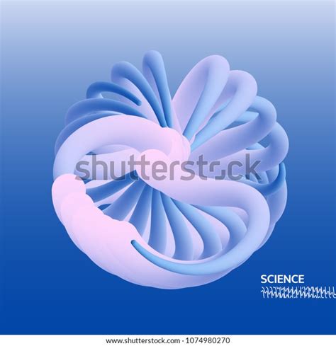 Connection Structure 3d Vector Illustration Banner Stock Vector