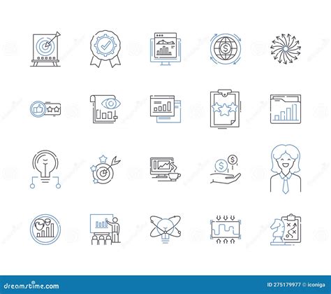 Business Strategy Outline Icons Collection Management Planning Analysis Execution Profit