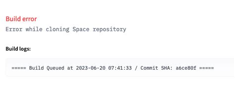 Build Error Without Log 🔒 Gradio Hugging Face Forums
