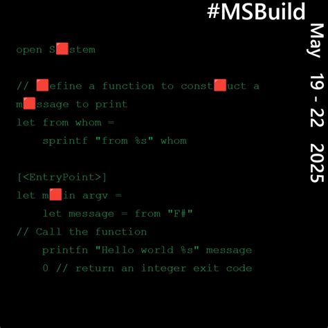 Msbuild Msbuild Microsoft Events