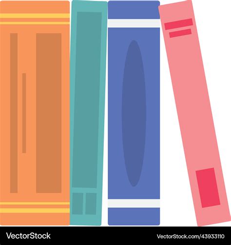 Colorful Books Icon Royalty Free Vector Image Vectorstock