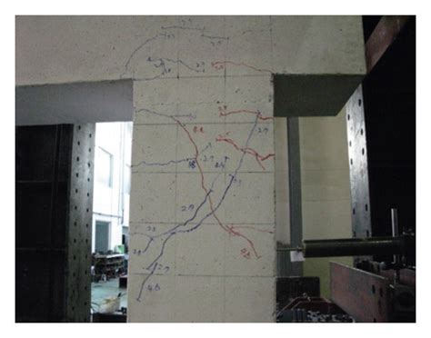cracks appeared in the pd f specimen during pseudodynamic testing under