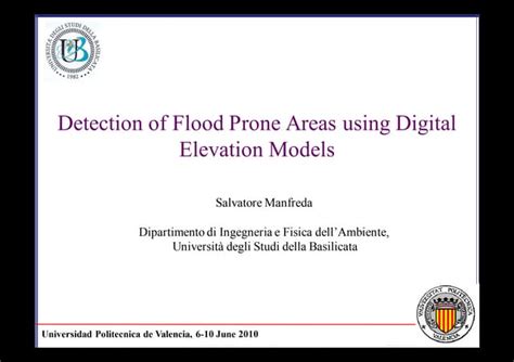 Detection Of Flood Prone Areas Using Digital Elevation Models Ppt