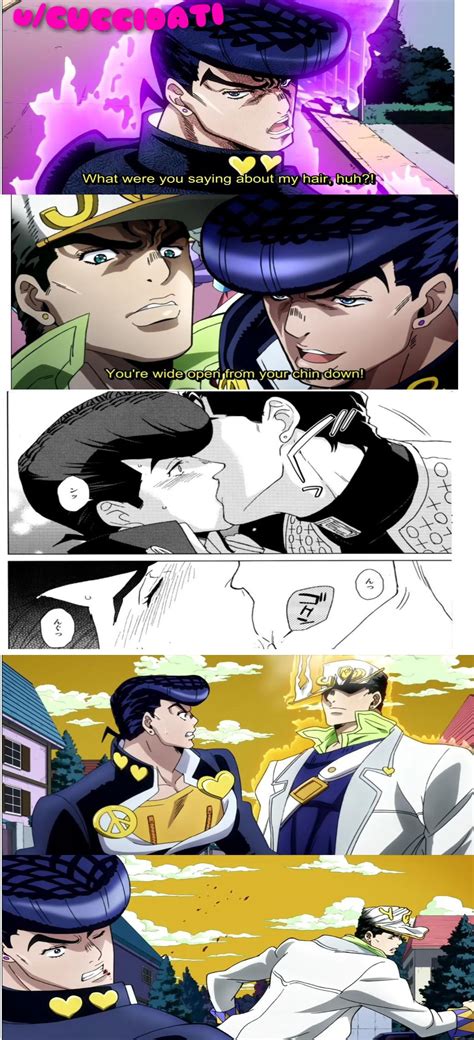 Jotaro “dont Look At Yaoi Kiss Image Josuke But Because Incestous Romance Is Humanity 💢