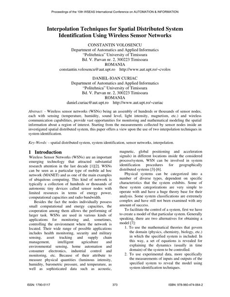 Pdf Interpolation Techniques For Spatial Distributed System