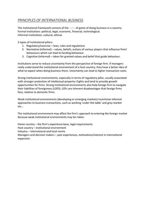 Principles Of Ib Lubs1140 Principles Of International Business