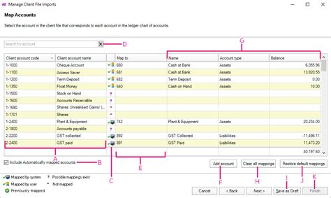 Mapping Imported Accounts