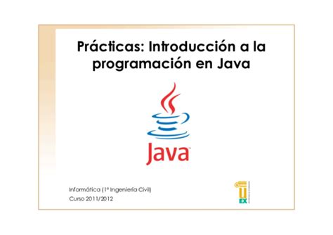Pdf Prácticas Introducción A La Programación En Java