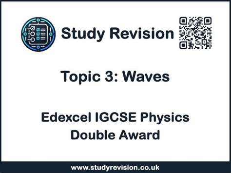 Topic 3 Waves Double Award Flashcards Edexcel Igcse Physics