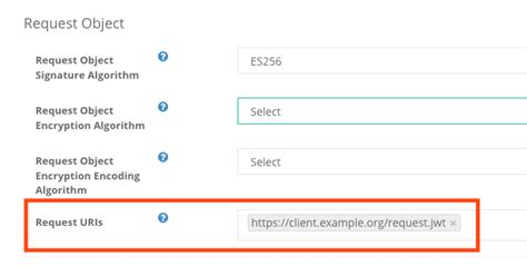 Using Request Objects Authlete