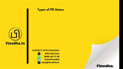 Types Of Itr Status 2024