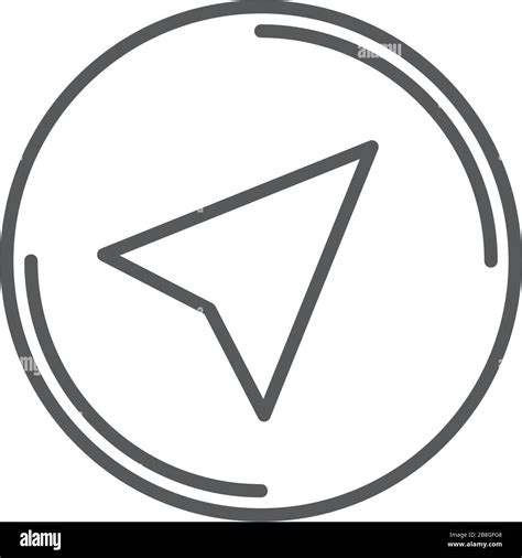 Navigation Cursor Vector Icon Symbol Isolated On White Background Stock Vector Image Art Alamy
