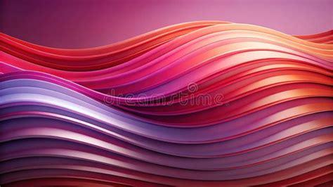Abstract Pink And Purple Wave Design Smooth Curves And Gradient Hues Generative Ai Stock