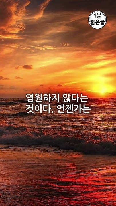 인생은 바다와 같다 때로는 평온하고 아름답게 펼쳐지지만 때로는 거칠고 힘들게 밀려온다 Youtube