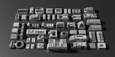 Ultimate Sci Fi Greebles Pack Superhive Formerly Blender Market