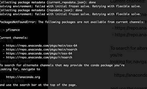 Python Anaconda Solving Environment Failed With Initial Frozen