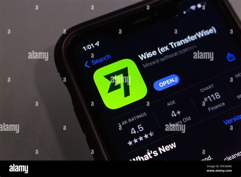 Vancouver Canada Mar 8 2023 Wise App Ex Transferwise In App