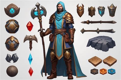 Roleplaying Game Character Illustration Mockup Premium Ai Generated Image