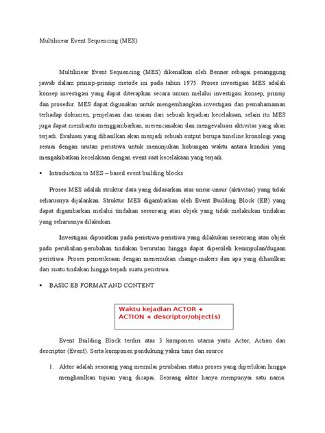 Multilinear Event Sequencing Pdf