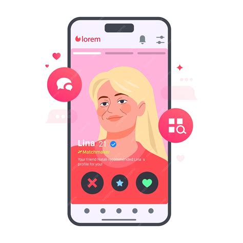 Premium Vector Dating App Interface Mobile Screen With Blonde Girl