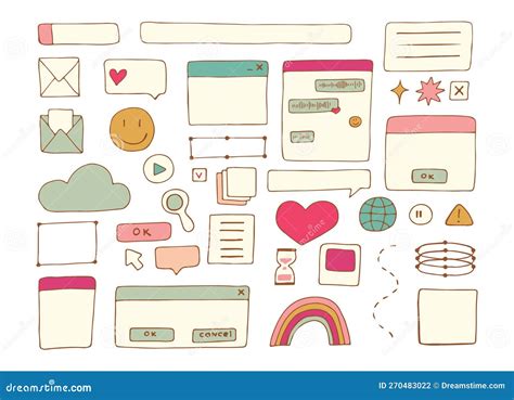 Retro Pc Elements User Interface Operating System Windows Icons In