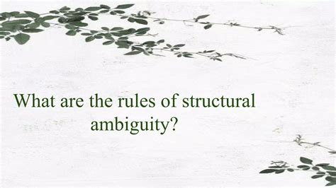 Structural Ambiguity Pdf