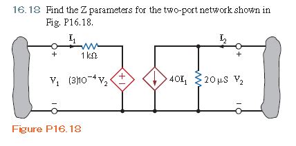 Solved Find The Z Parameters For The Two Port Network Shown Chegg