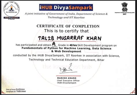 Talib Musarraf Khan On Linkedin Python Machinelearning Coding Datascience Ihub Iitroorkee