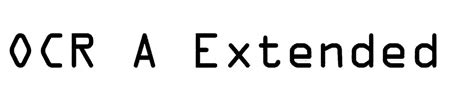 Ocr A Extended Font Dafont Style