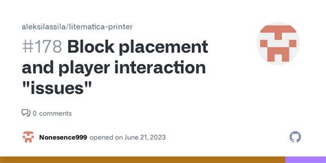 Block Placement And Player Interaction Issues Issue 178