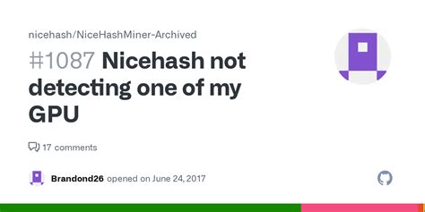 Nicehash Not Detecting One Of My Gpu · Issue 1087 · Nicehash